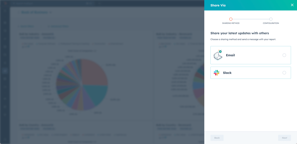 How can I share my HubSpot reports internally and externally?